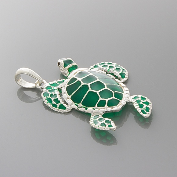 Million Charms | Accessories | Sterling Silver Stained Glass Turtle ...